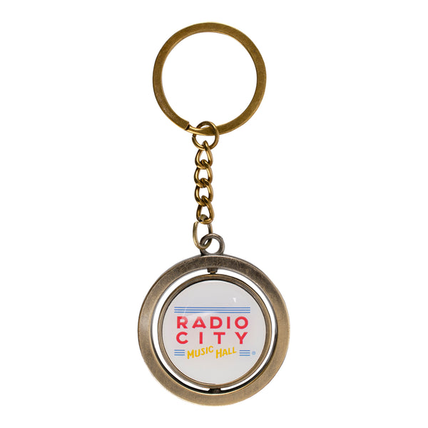 Radio City Music Hall Brass Spinner Keychain - Radio City Christmas
